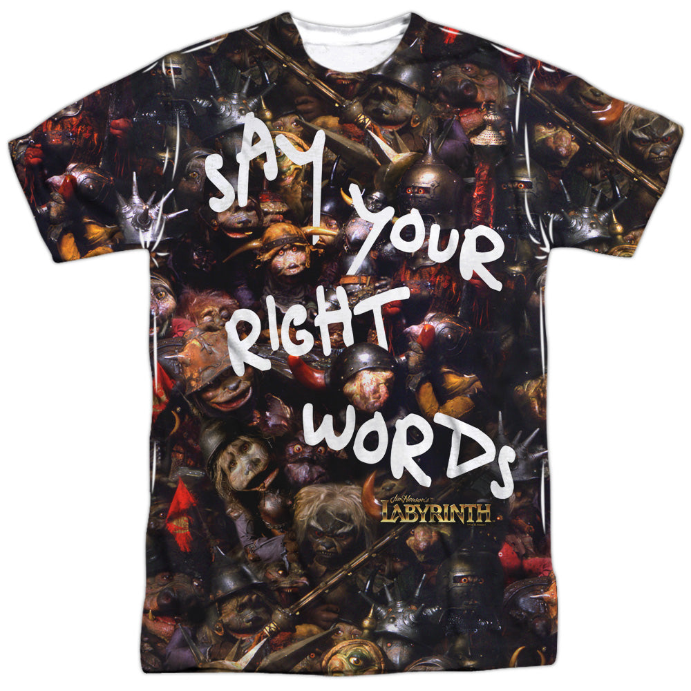 Labyrinth Right Words Sublimation T-Shirt – Rocker Merch