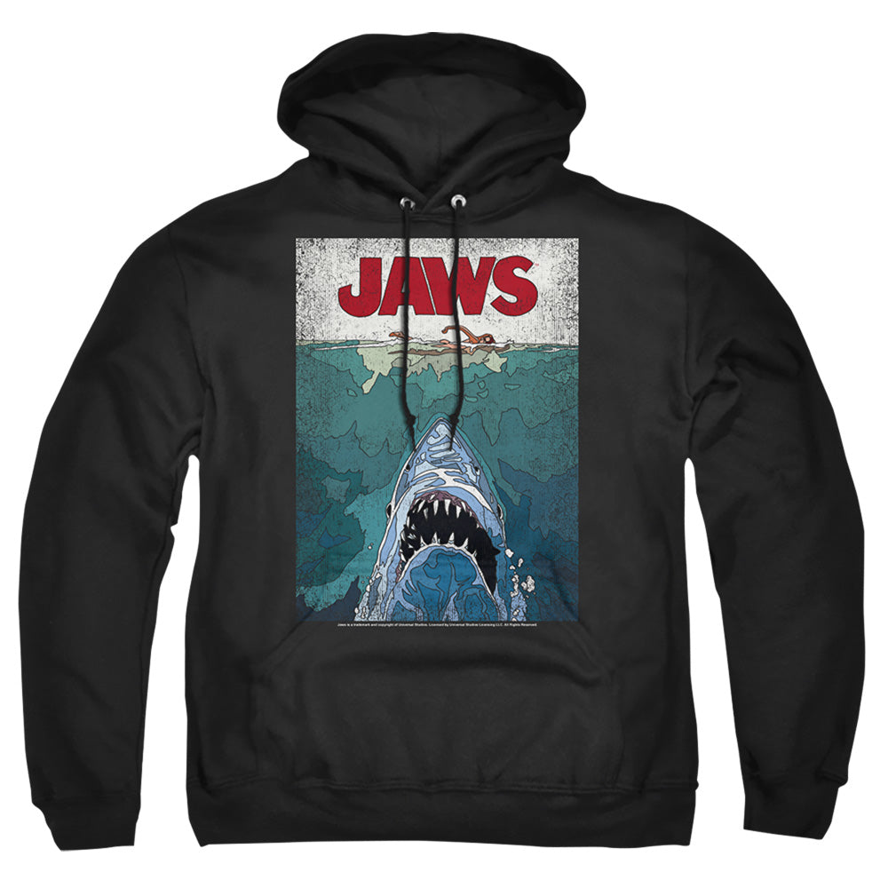 Jaws Lined Poster Hoodie – Rocker Merch
