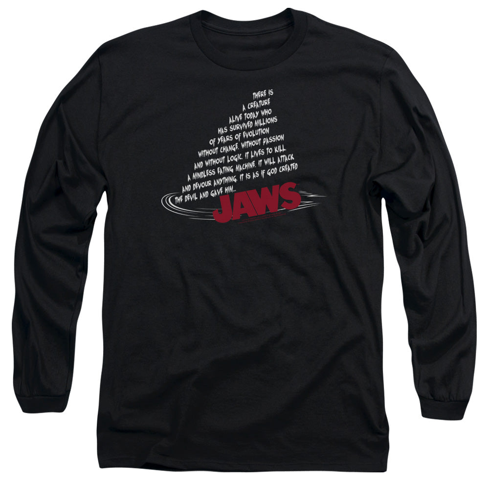 Jaws Dorsal Text Long Sleeve T-Shirt – Rocker Merch
