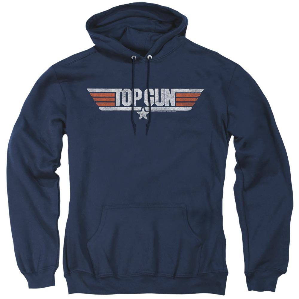 Top Gun Distressed Logo Hoodie – Rocker Merch